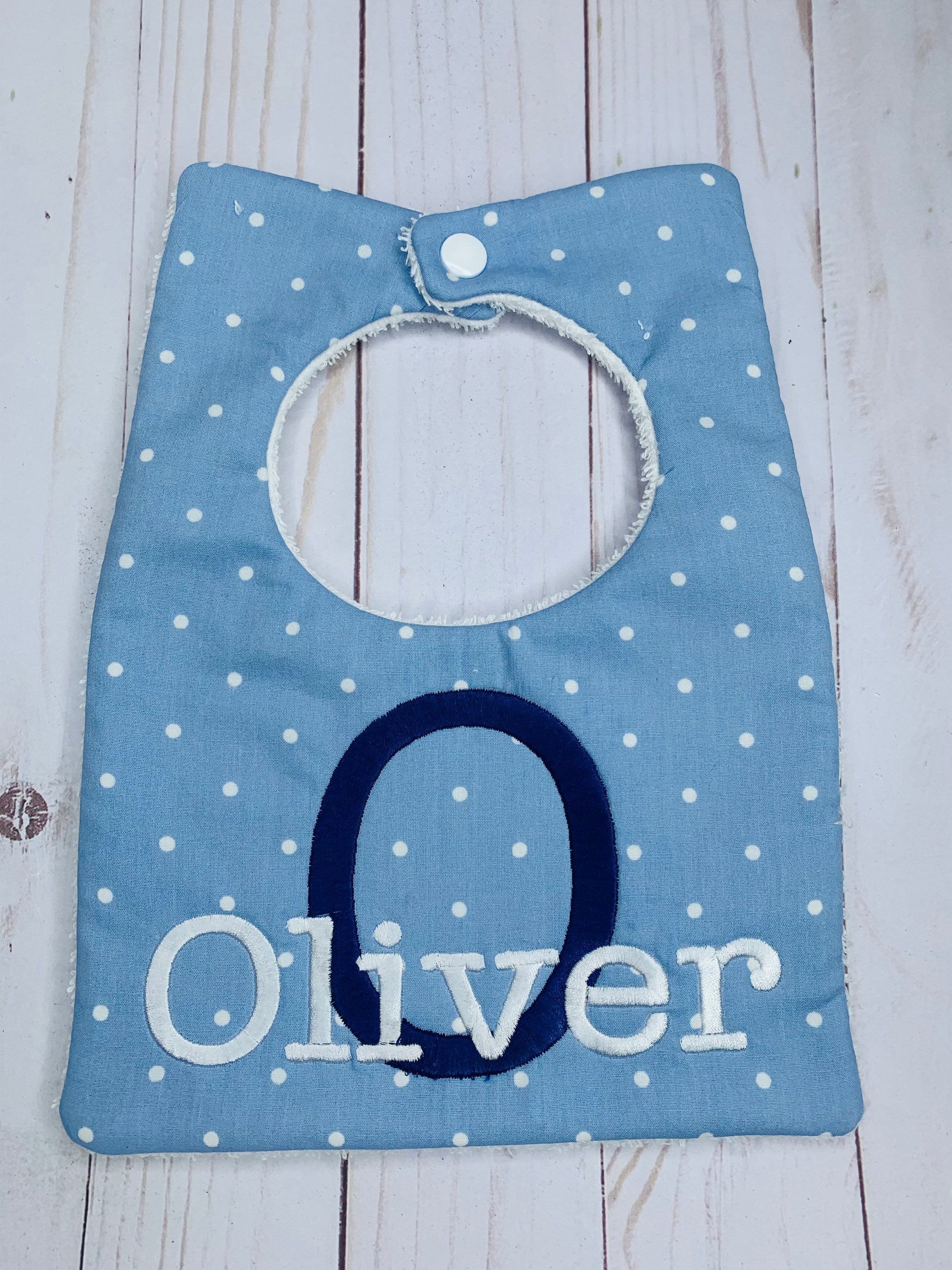 Blue Bib Initial Baby Bib Monogram Custom Boy Bib Baby Bib - Etsy UK