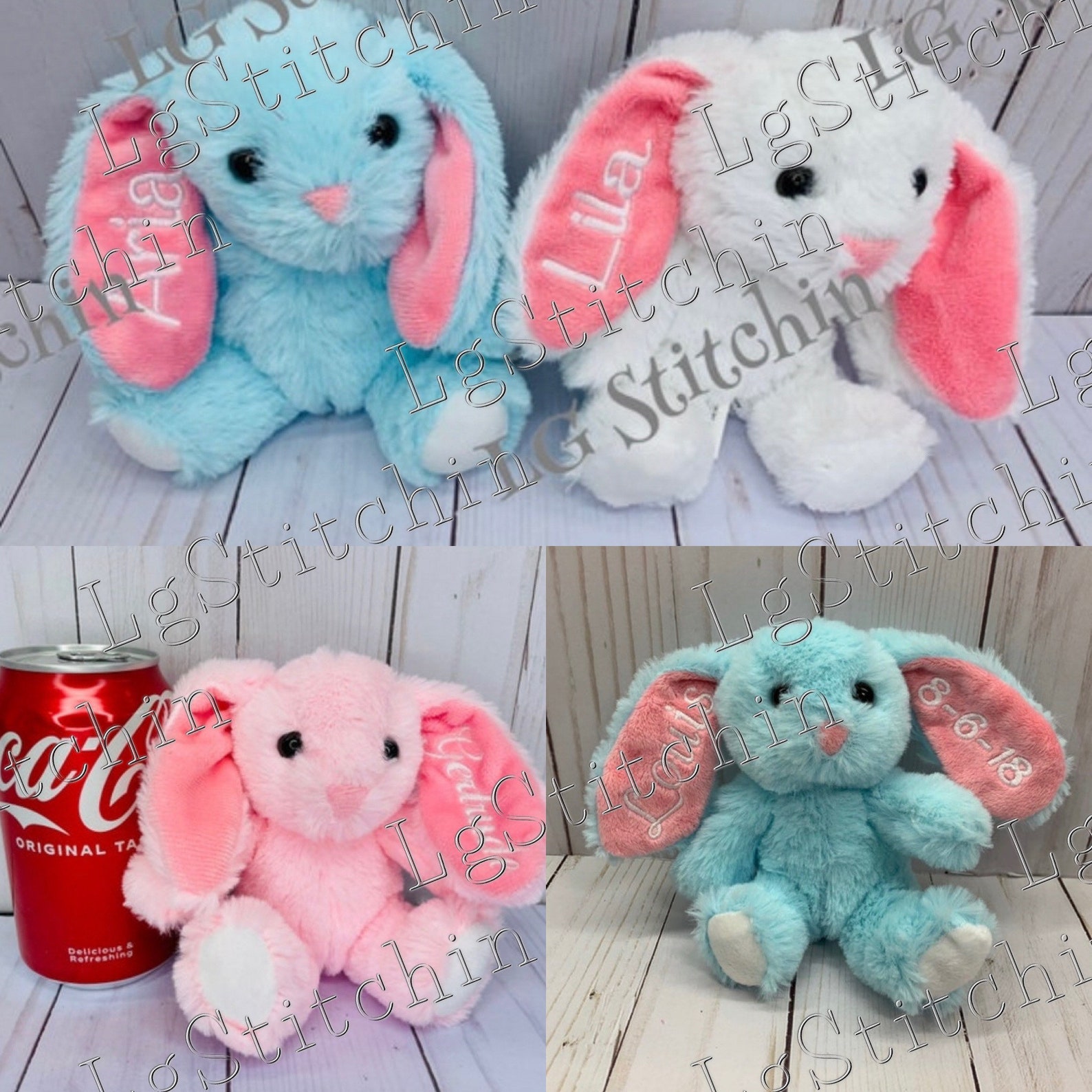 Stuffed Bunny Custom Rabbit Long Ears Easter Gift Baby Gift Child Boy ...