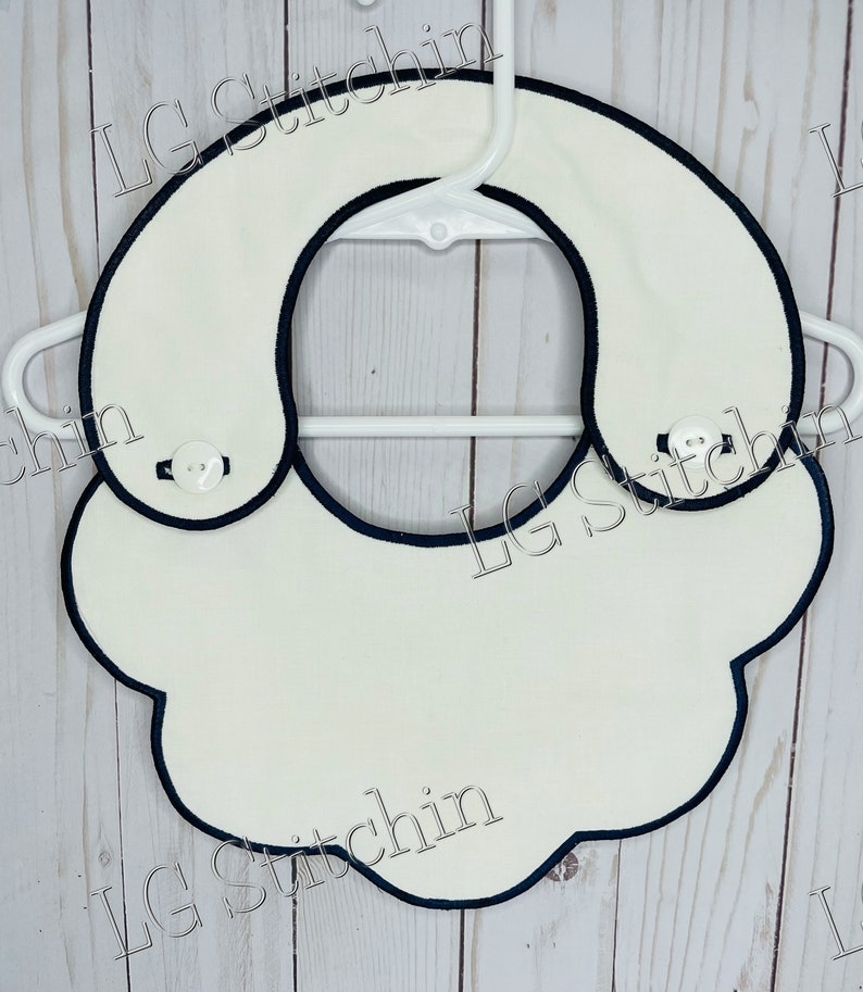 Baby Bib Scalloped Baby Bib Monogram Custom Girl Bib Baby Bib Cute ...