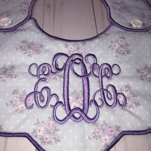 Baby Bib Scalloped Baby Bib Monogram Custom Girl Bib Baby Bib Cute ...