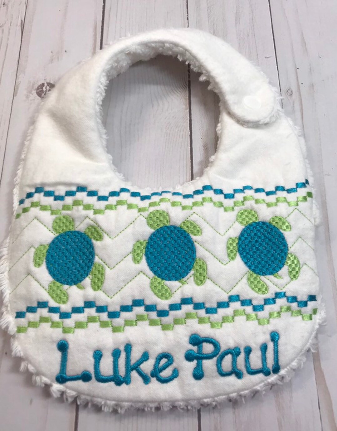 Turtle Bib Turtle Monogram Custom Boy Bib Baby Bib Cute White Blue ...