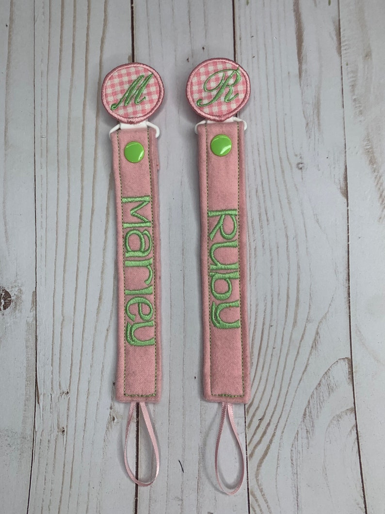 Personalized Pacifier Holder Monogram Custom Girl Baby Paci - Etsy