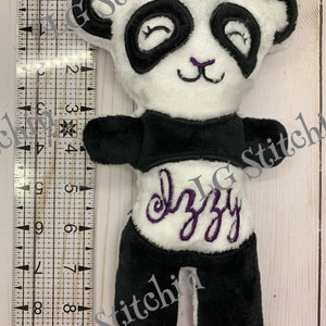 Panda Bear Customized Baby Gift Boy Girl Handmade Embroidered Lovie ...