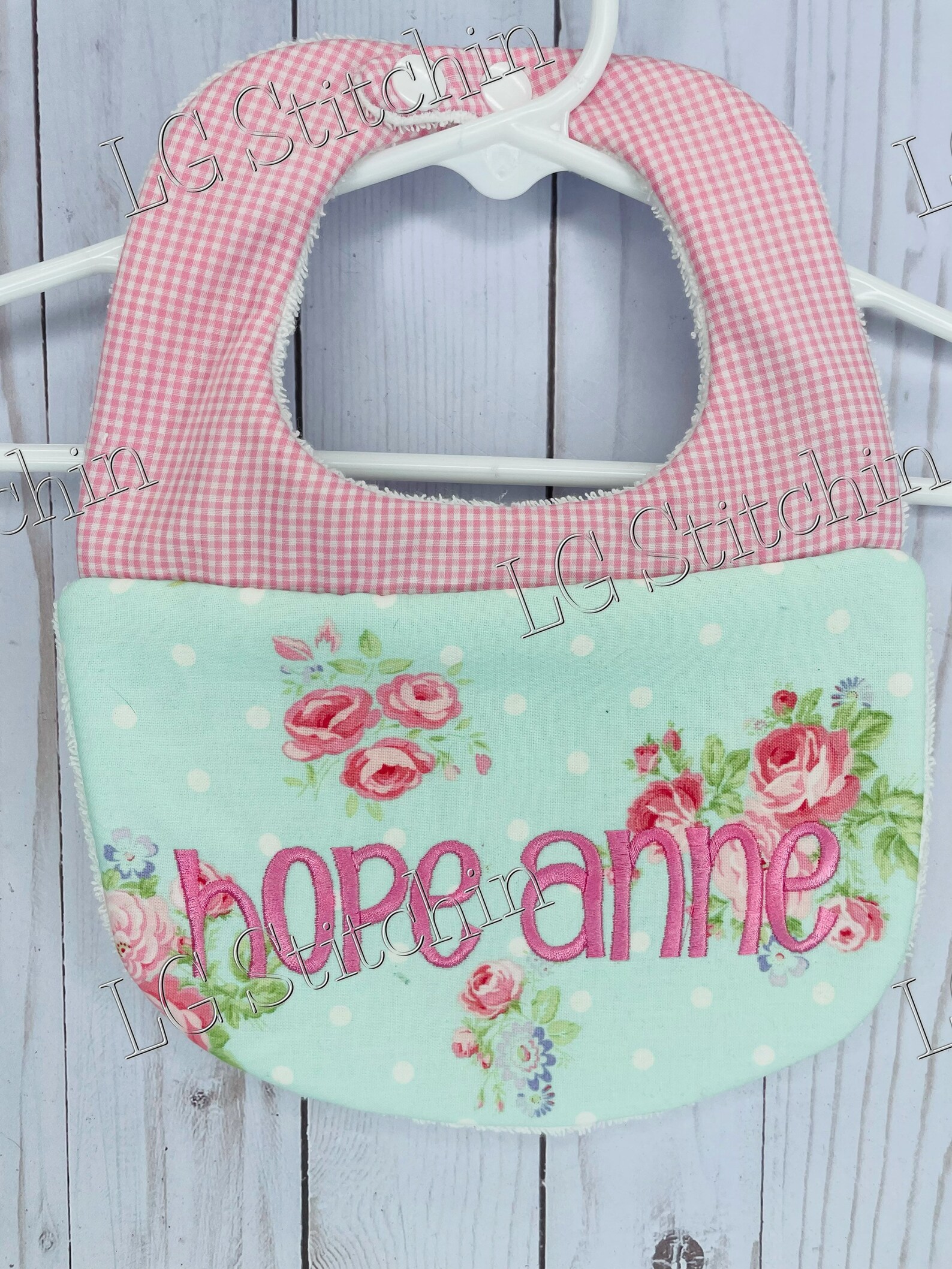 Baby Bib Floral Bib Girl Bib Flowers, Pink Cute Bib Floral Snap Bib ...