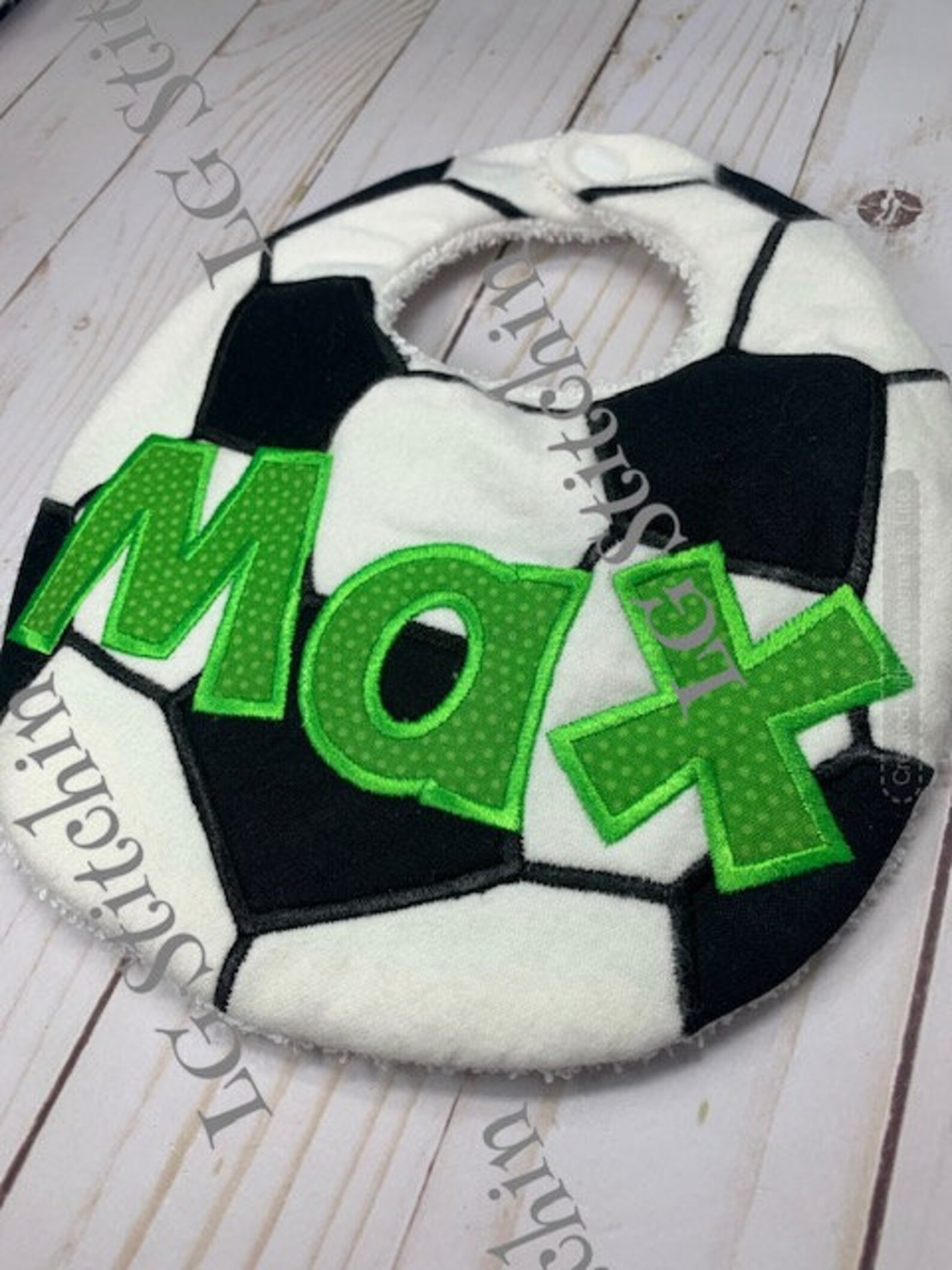 Soccer Baby Bib Monogram Custom Boy Bib Baby Bib Cute White - Etsy