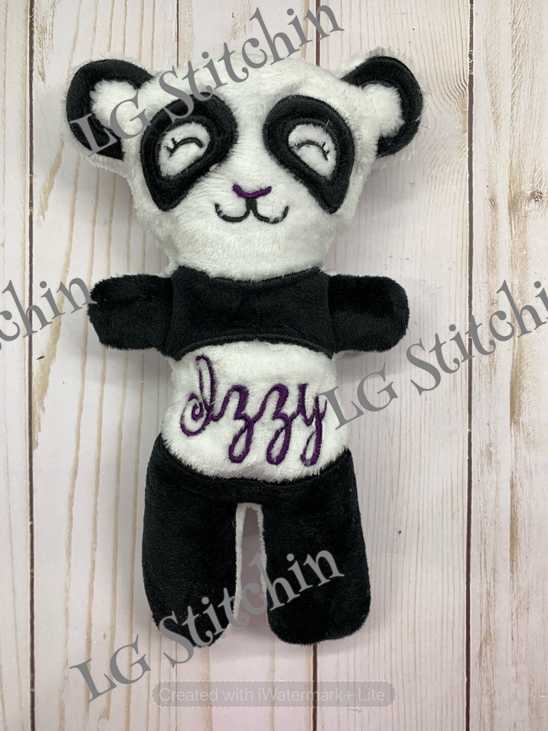 Panda Bear Customized Baby Gift Boy Girl Handmade Embroidered Lovie ...