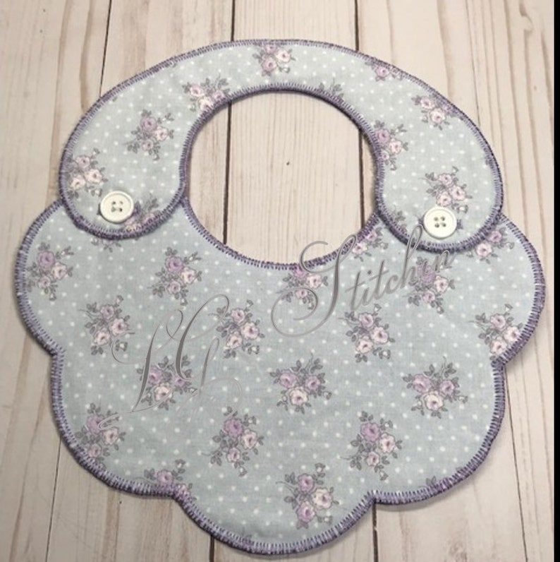 Baby Bib Scalloped Baby Bib Monogram Custom Girl Bib Baby Bib Cute ...