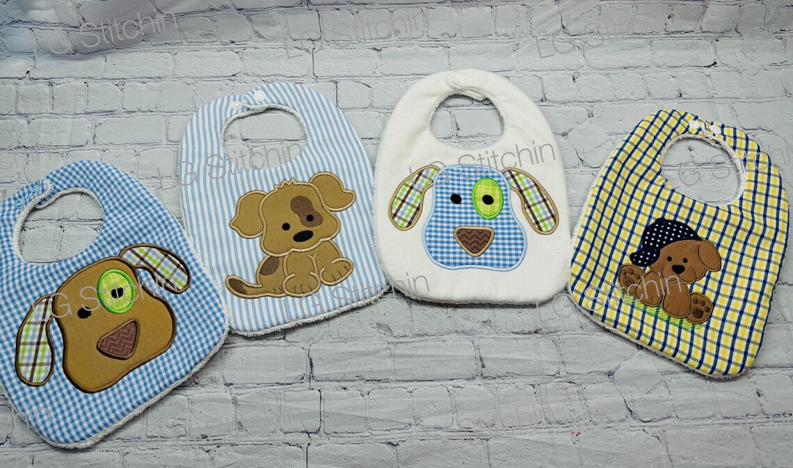 Dog Bib Puppy Bib Dog Monogram Custom Boy Bib Baby Bib Cute Dog ...