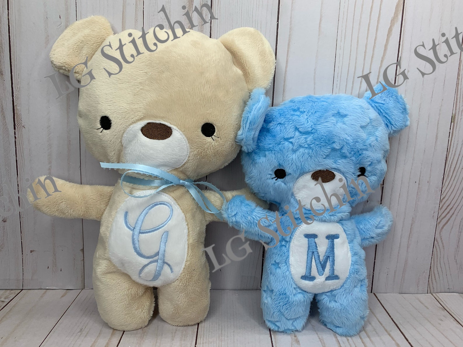 Teddy Bear Customized Baby Gift Boy Girl Handmade Embroidered Lovie ...