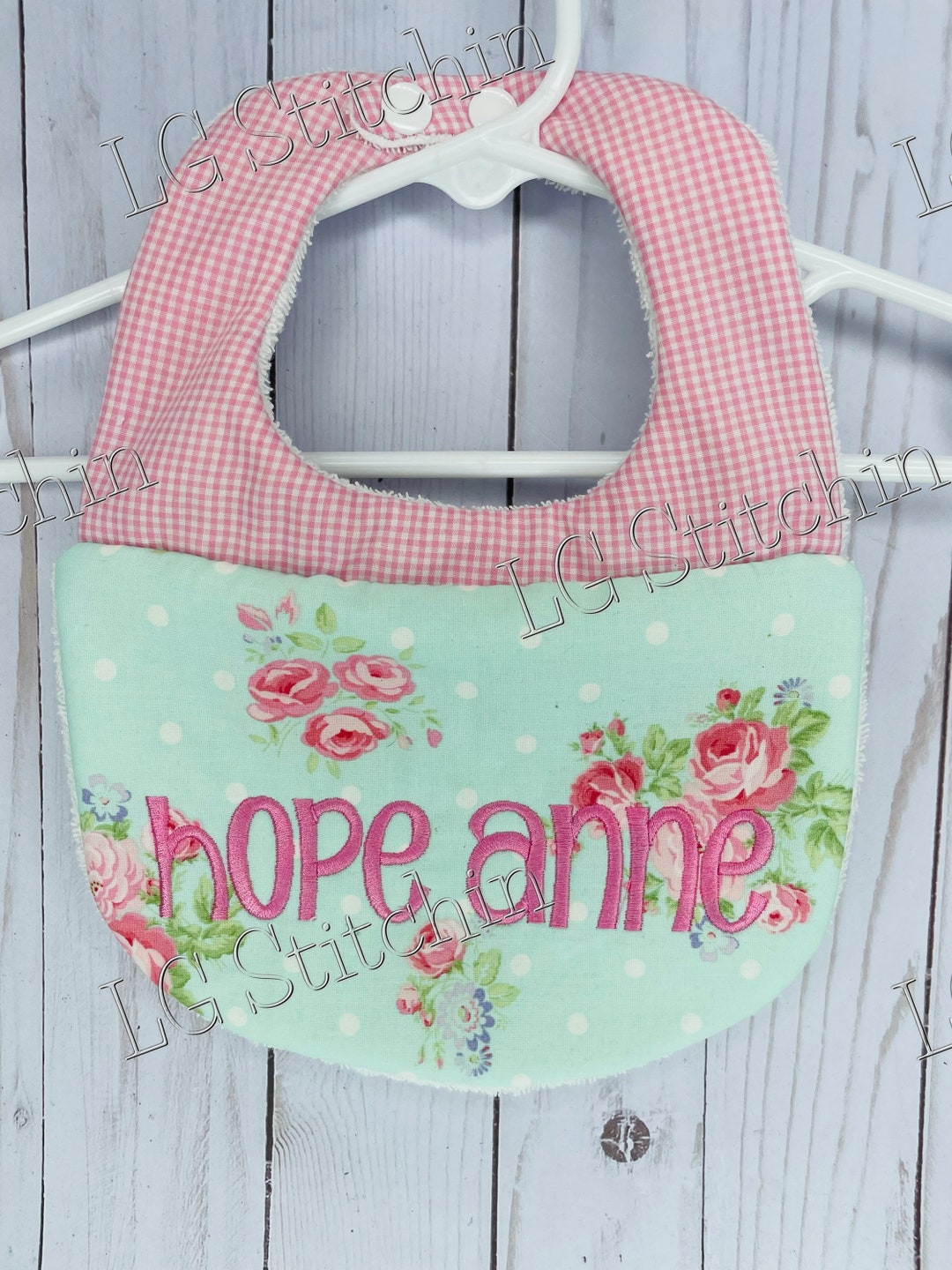 Baby Bib Floral Bib Girl Bib Flowers, Pink Cute Bib Floral Snap Bib ...