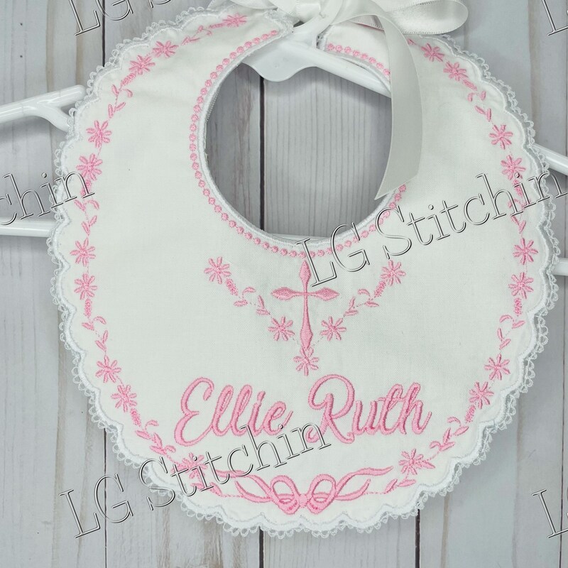 Christening Bib - Etsy