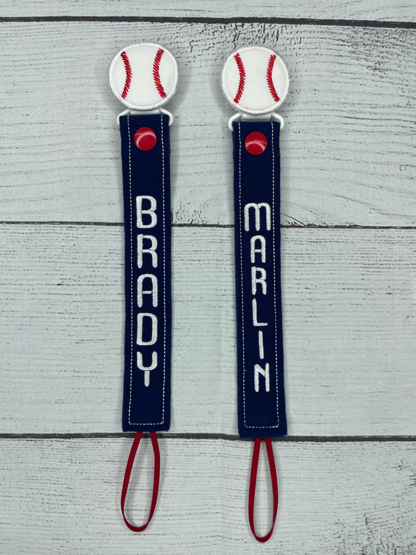 Fire Truck Pacifier Holder Monogram Custom Boy Baby Paci Clip - Etsy