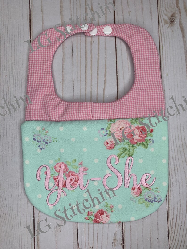 Baby Bib Floral Bib Girl Bib Flowers, Pink Cute Bib Floral Snap Bib ...