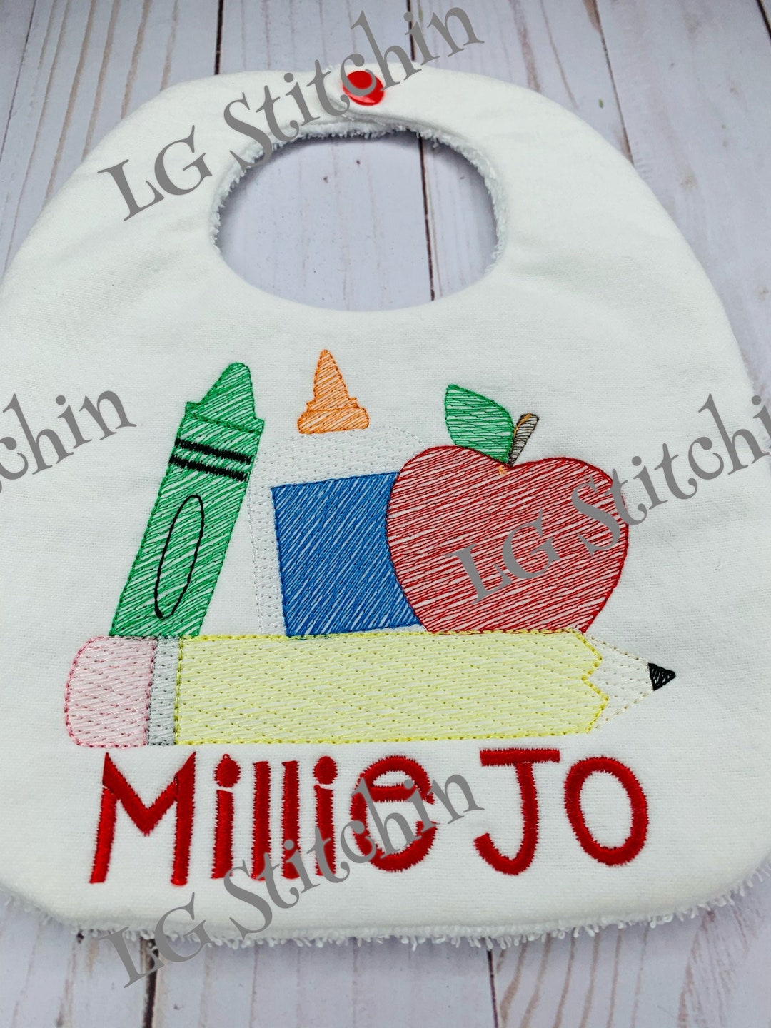 School Bib Monogram Custom Bib Baby Bib Cute Colors Ruler Homemade ...