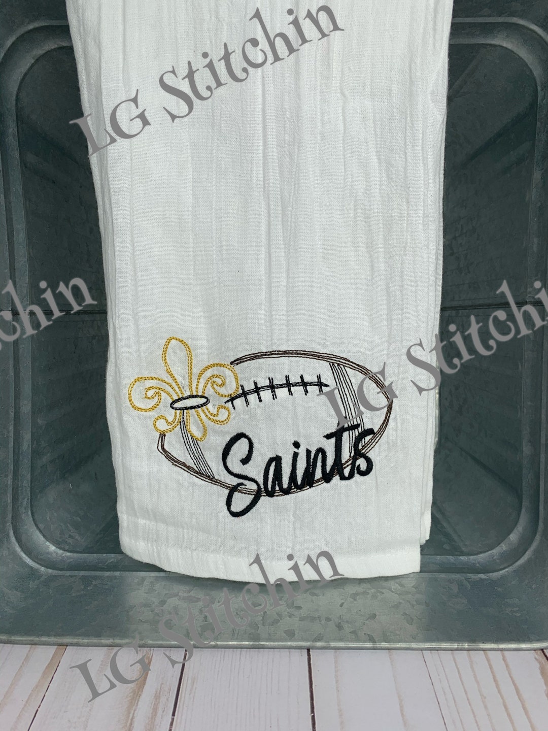 Football Kitchen Towel Flour Sack Towel Cajuns Saints Tea Towel UL Tea ...