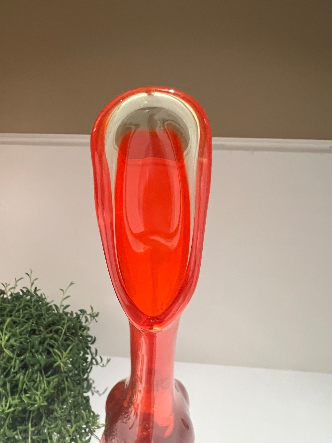 Vintage Viking Swung Glass Vase Viking Persimmon 16.5 - Etsy