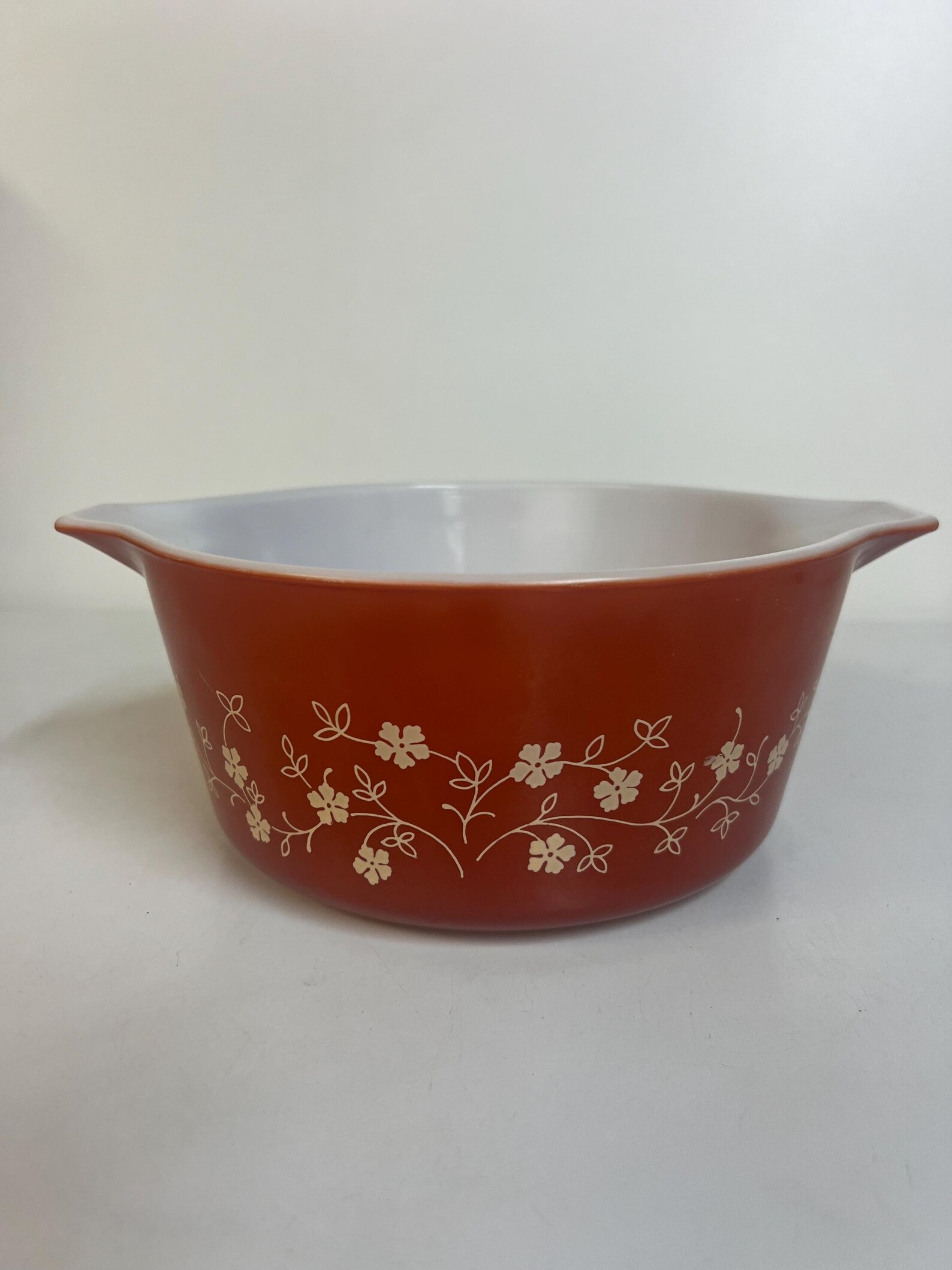 Pyrex Trailing Flowers Casserole Dish 474-B, Vintage Stackable Mixing ...