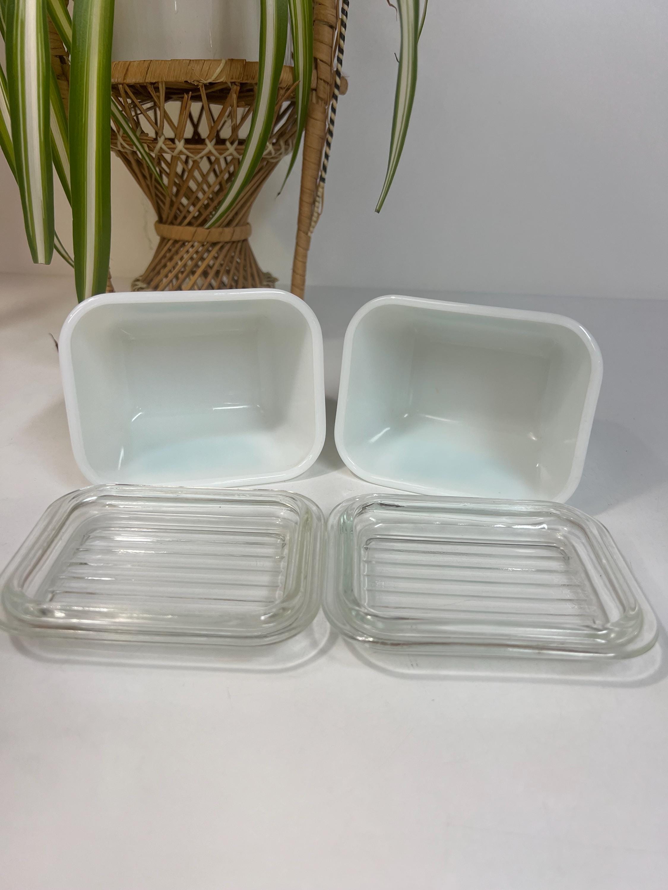 Pyrex Amish Butterprint 501-B Refrigerator Dish Set With Lids, Butter ...