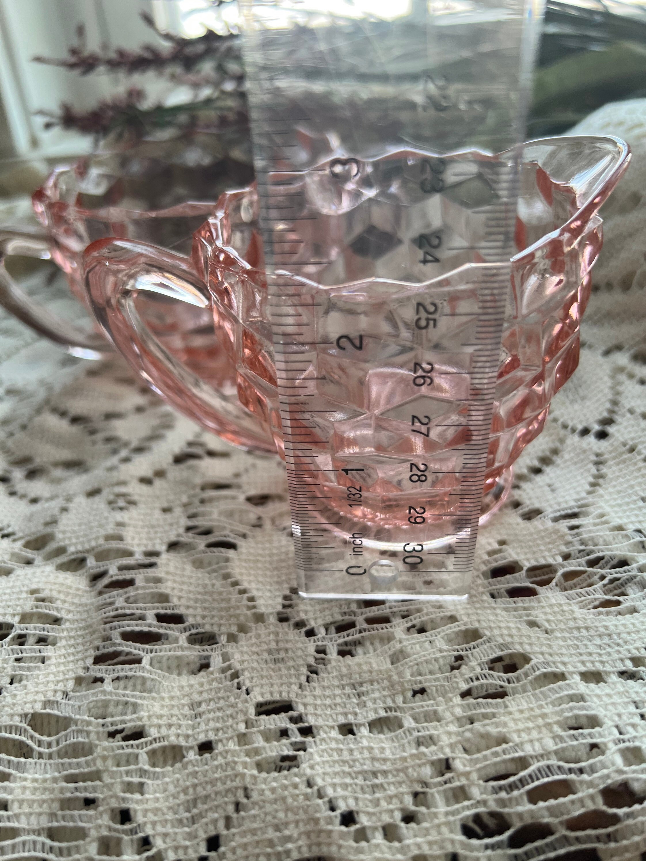 Jeanette Glass Pink Depression Glass Vintage Sugar and Creamer Set ...