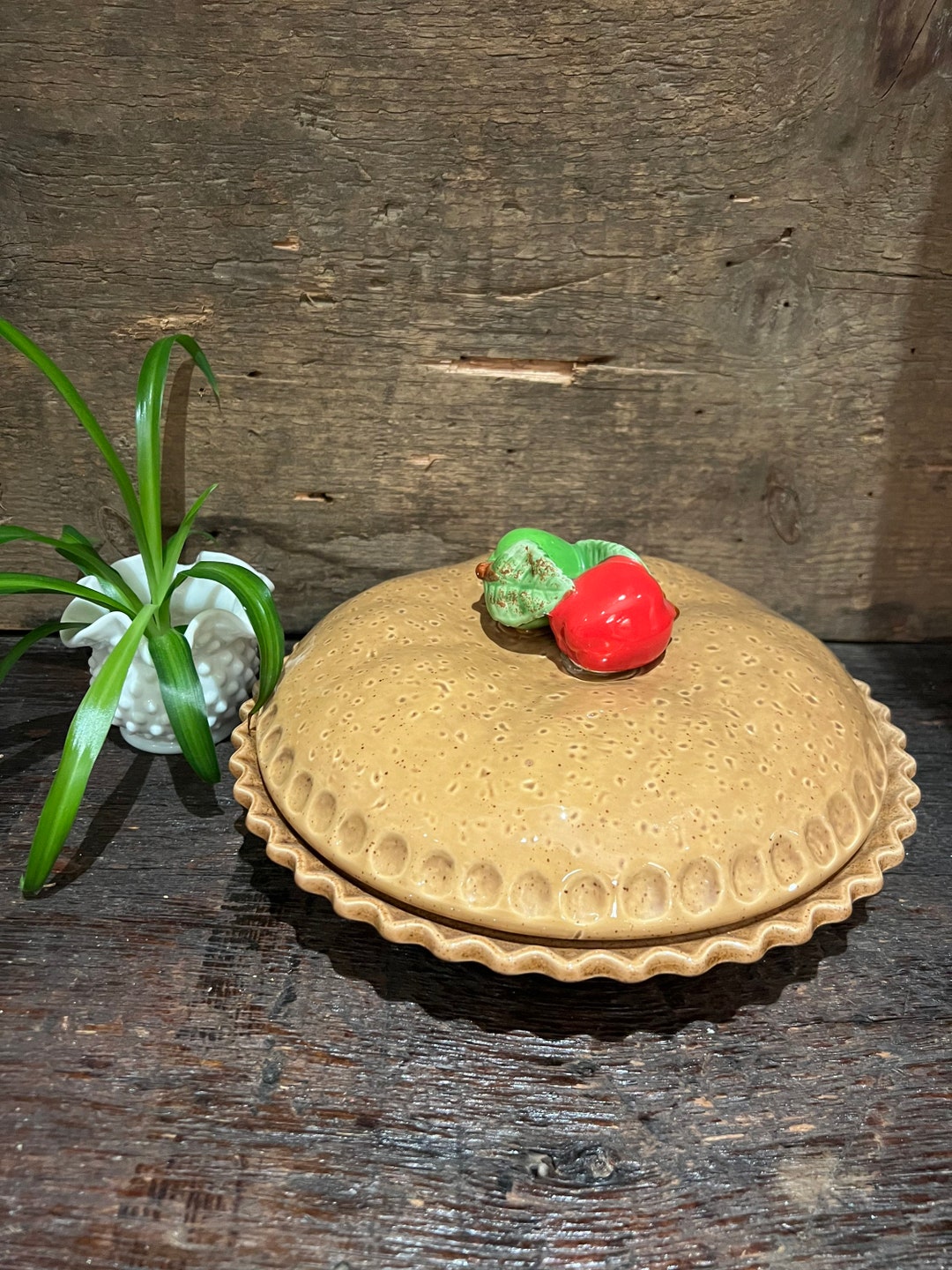 Vintage Ceramic Apple Pie Dish/keeper/saver | Holiday Baking ...