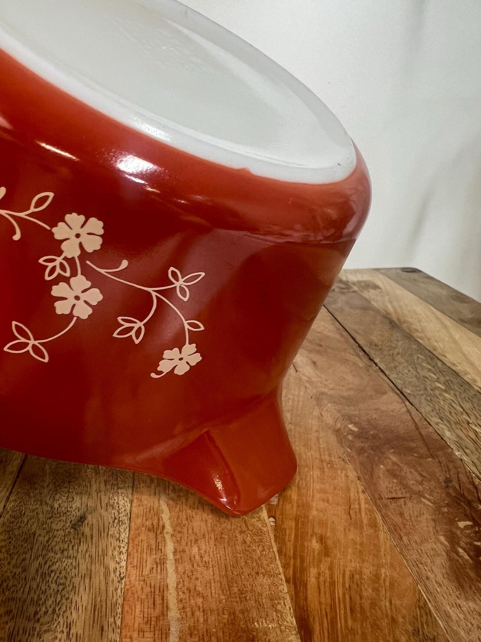 Pyrex Trailing Flowers Casserole Dish 474-B, Vintage Stackable Mixing ...