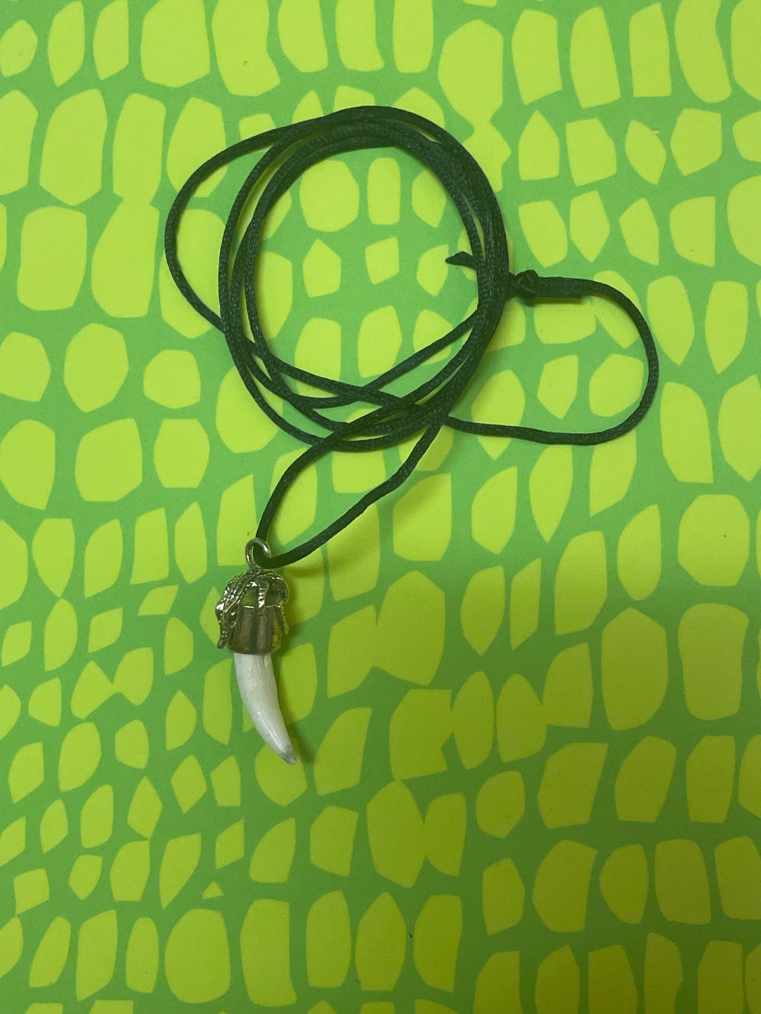 Gator Tooth Necklace fancy Silver Gator Top - Etsy