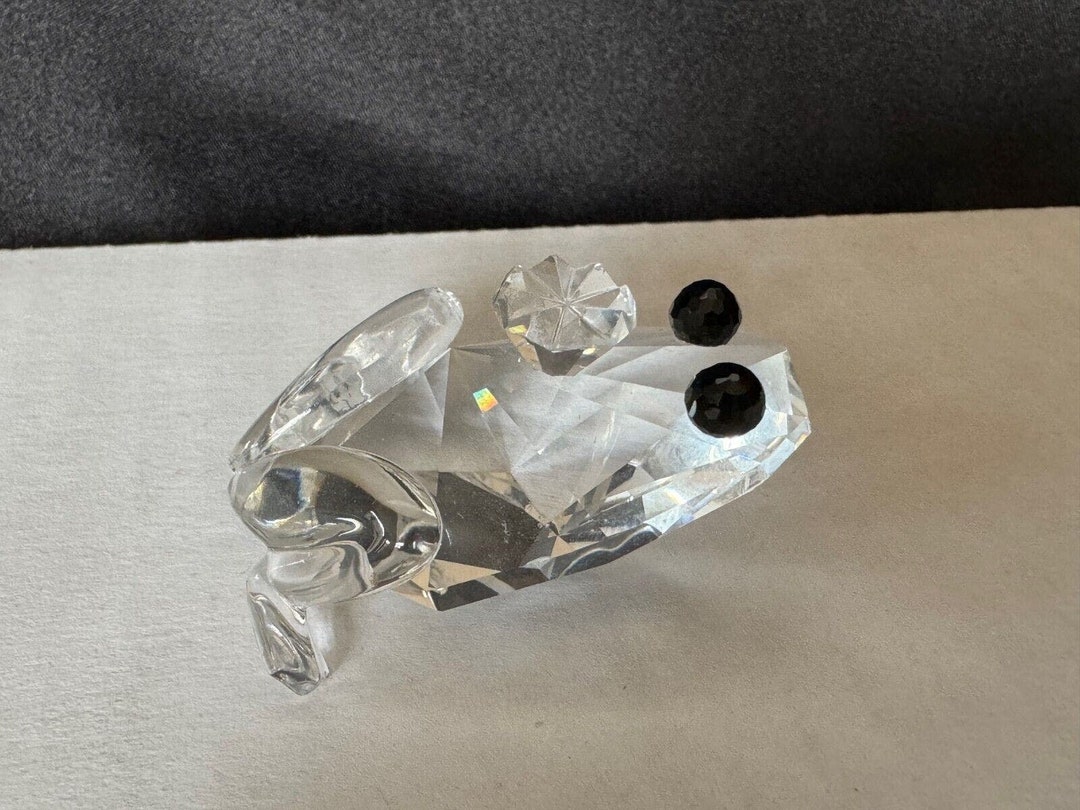 Swarovski Frog Prince Toad With Crown Crystal Figurine 2 - Etsy
