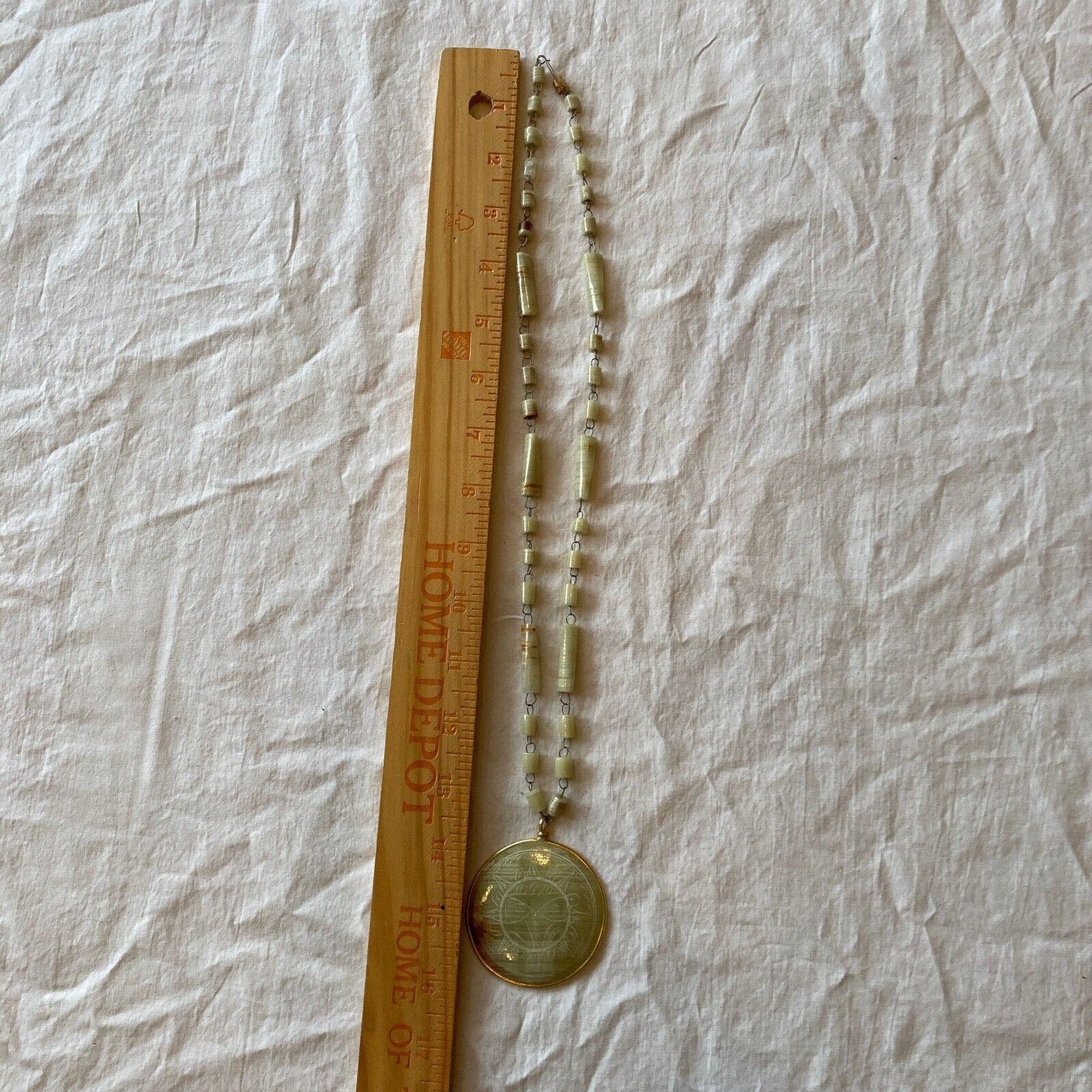 Aztec Mayan Medallion Pendant Necklace Stone Beaded Onyx - Etsy