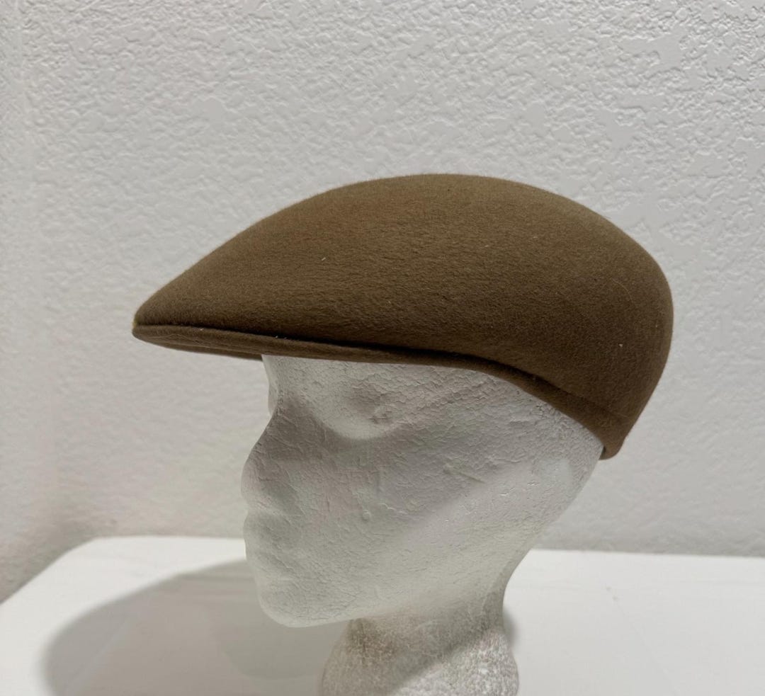 CUFFLEY CAP Driving Hat Felt Wool Made in England Brown Sz 7 1/4 Water ...