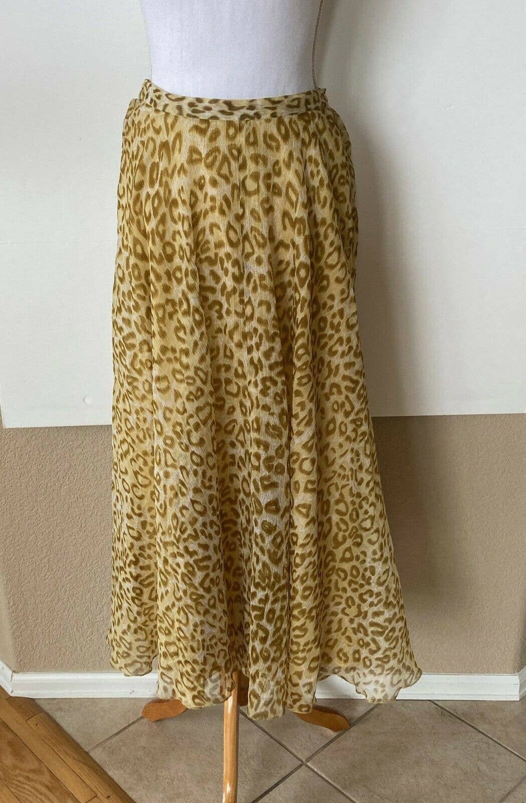 Vintage Lew Magram Collection Leopard Animal Print Fairy Sheer Skirt ...