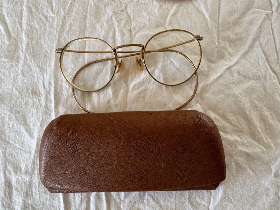 Old Antique Shuron 12K Gold Filled Wire Eyeglasses Spectacles Ful-vue ...