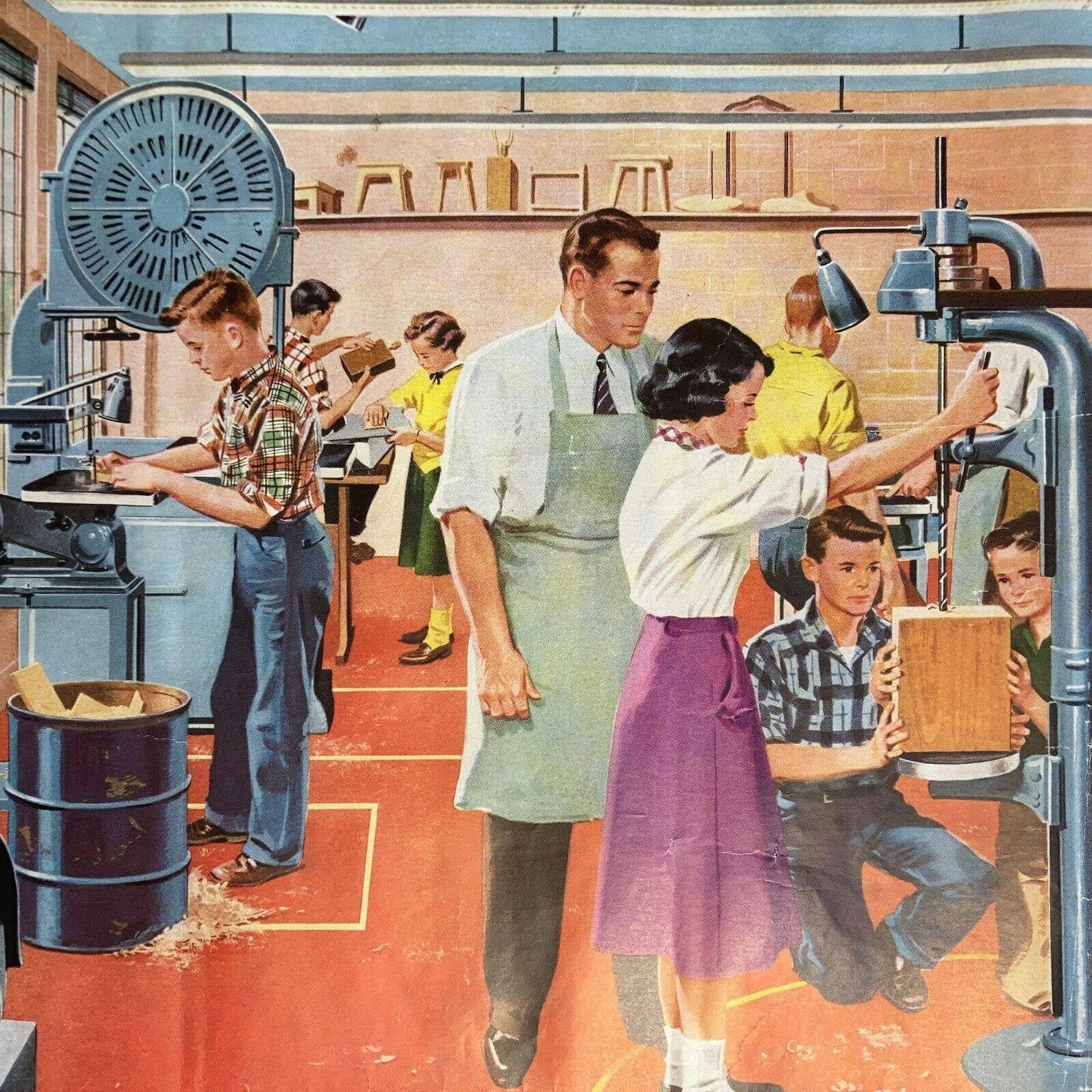 1950s GE General Electric Advertising Poster T. Mawicke Artist Craft ...