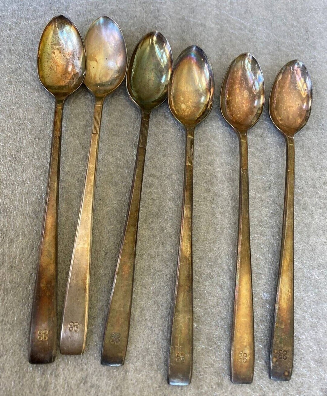 Antique Oneida Ice Tea Spoons Hotel Plate 7.5 Set of 6 Silverplate - Etsy