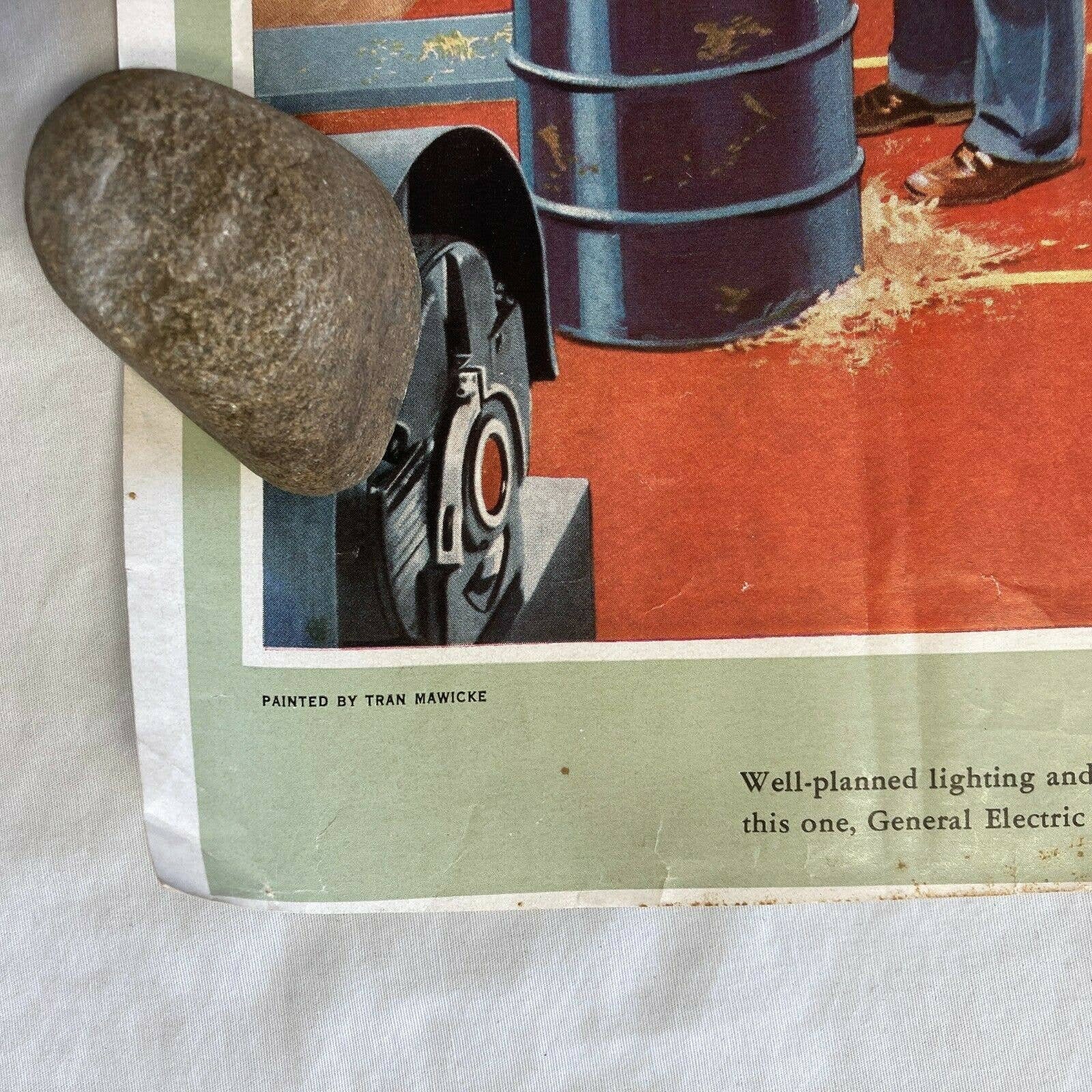 1950s GE General Electric Advertising Poster T. Mawicke Artist Craft ...