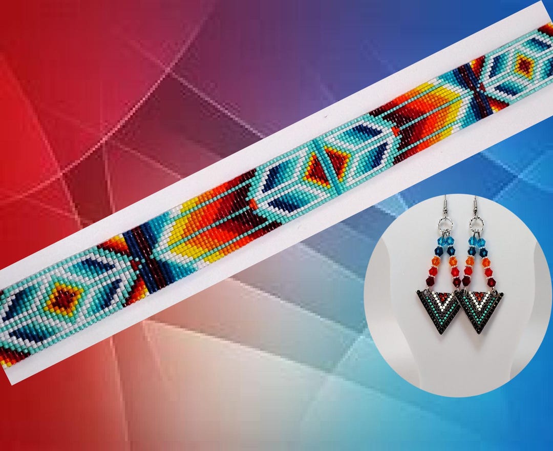 Glass Beaded Native Choker Set - Etsy