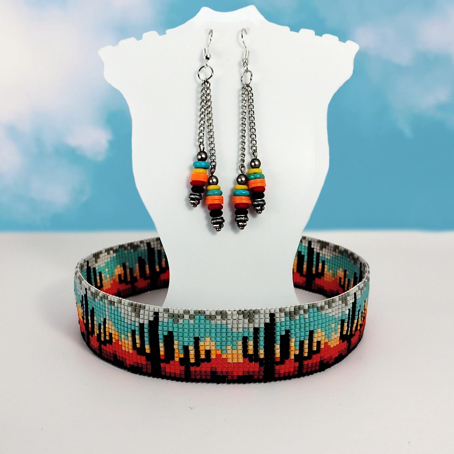 Cactus Scene Choker Set - Etsy
