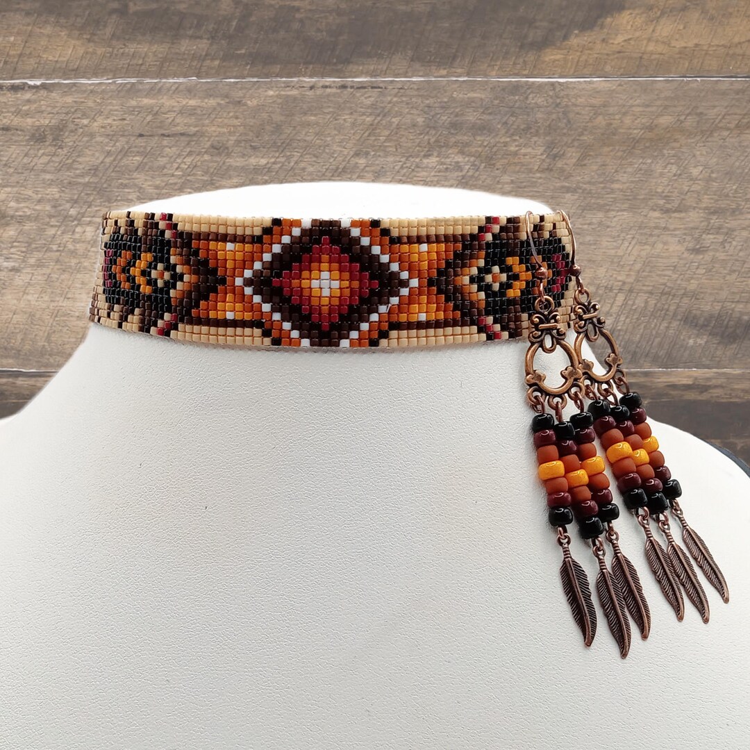 Tribal Native Choker Set - Etsy