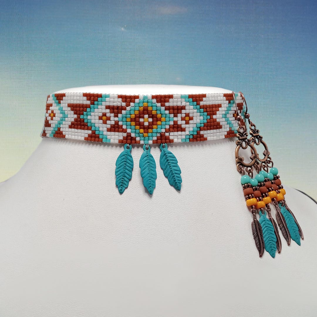 Aztec Morning Choker Set - Etsy