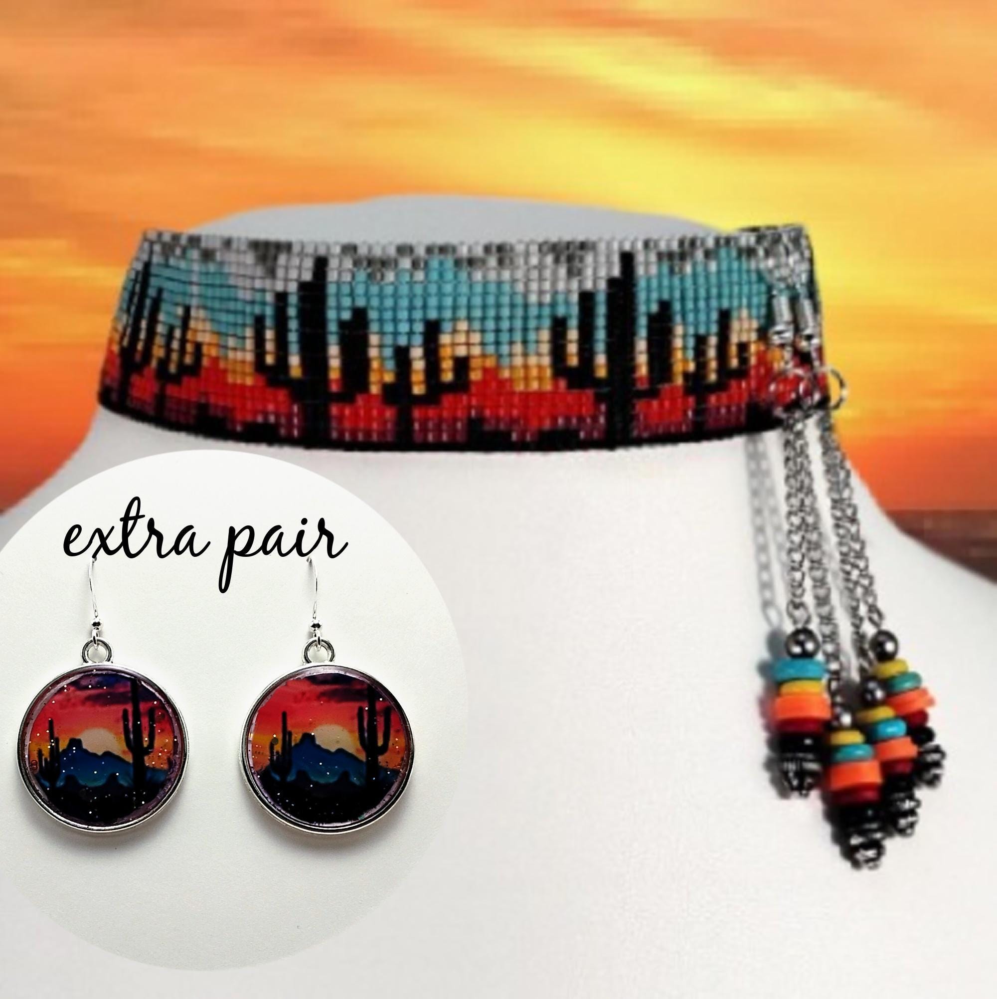 Cactus Scene Choker Set - Etsy