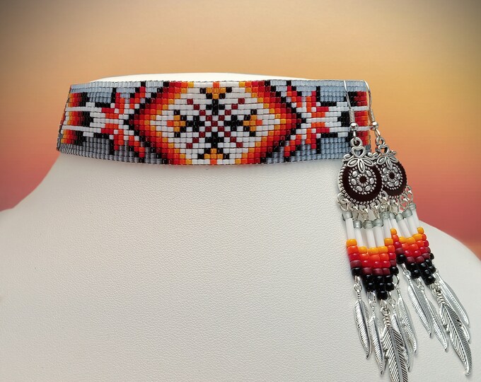 Floral Sun Native Choker Set - Etsy