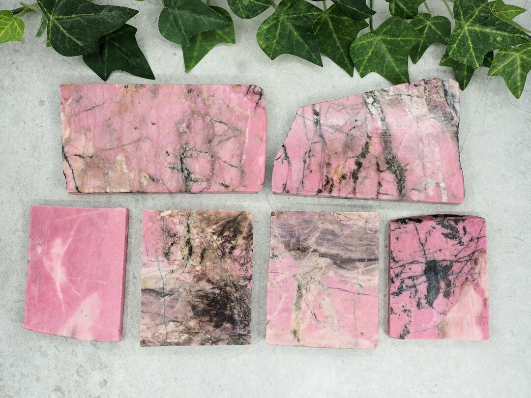 Rhodonite (canadian) Rough Cut Slab Lapidary Material - Etsy