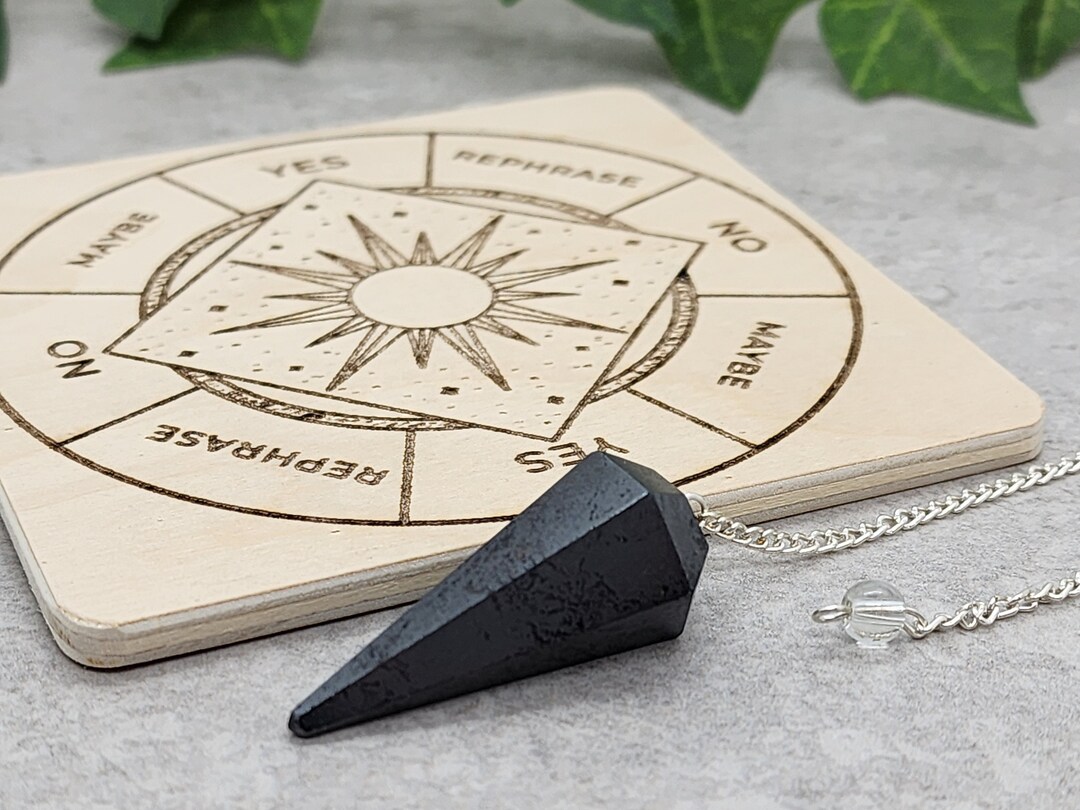 Hematite Pendulum and Boards for Dowsing and Divination - Etsy