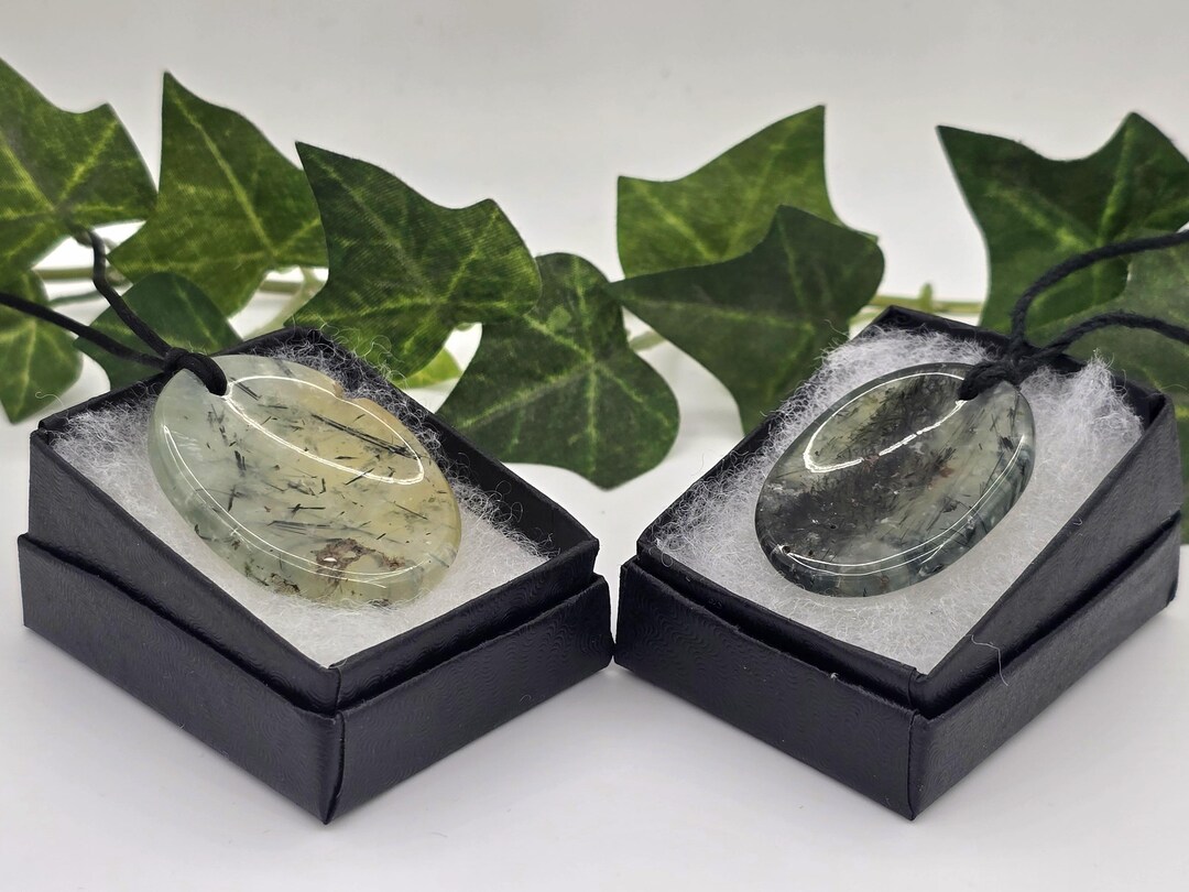 Prehnite Worry Thumb Stone Pendant Jewelry With Cordage of Your Choice ...