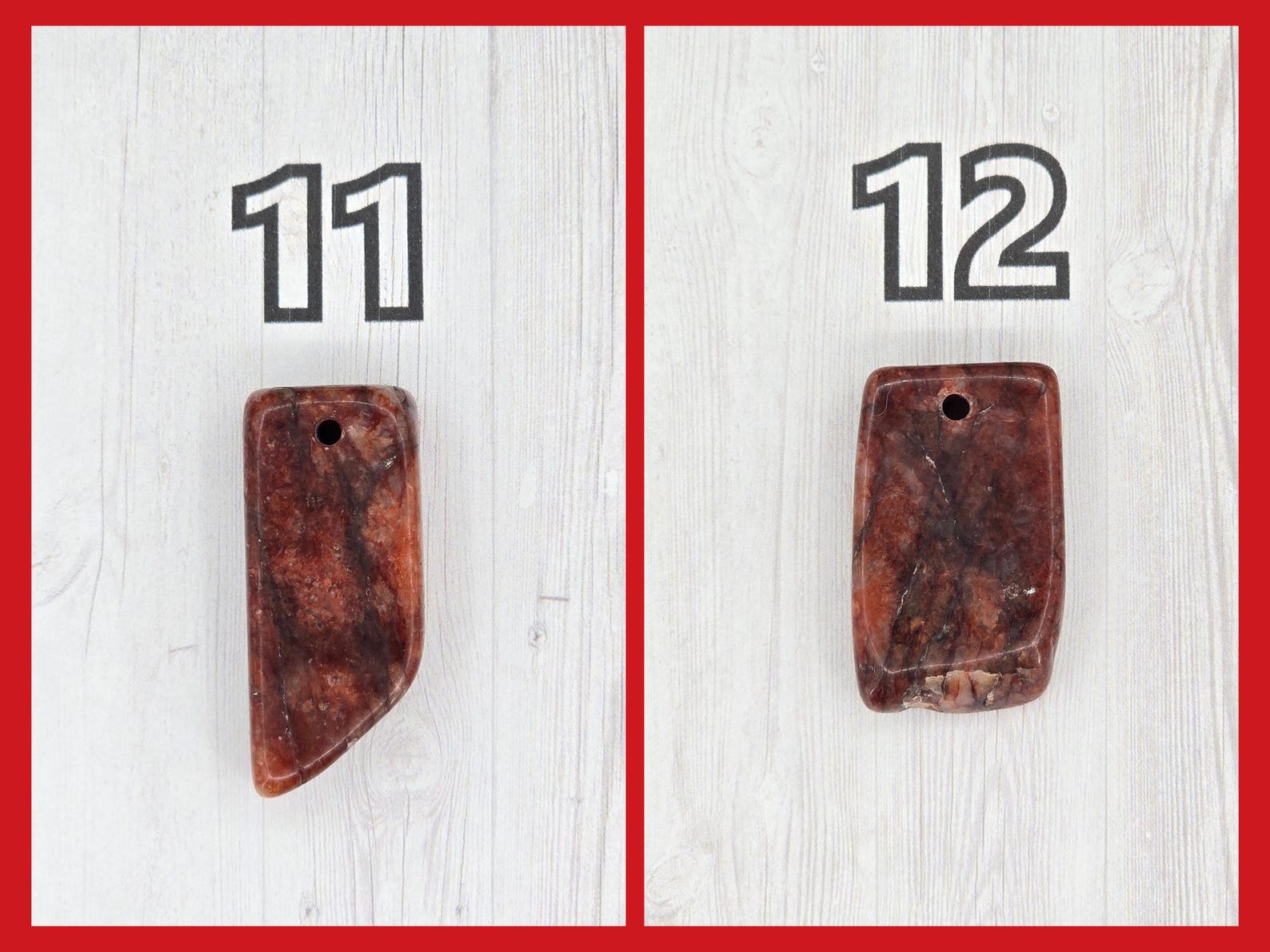 Canadian Red Healer Quartz Polished Pendant Necklaces With Cord of Your ...
