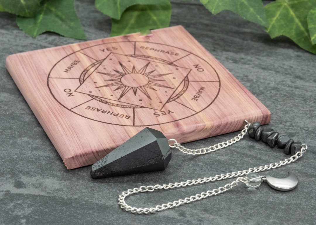 Hematite Pendulum and Boards for Dowsing and Divination - Etsy