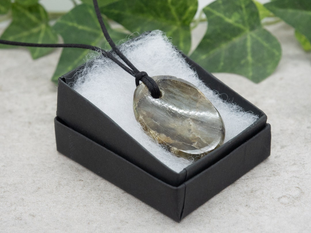 Labradorite Worry Thumb Stone Pendants With Cordage of Your Choice. - Etsy