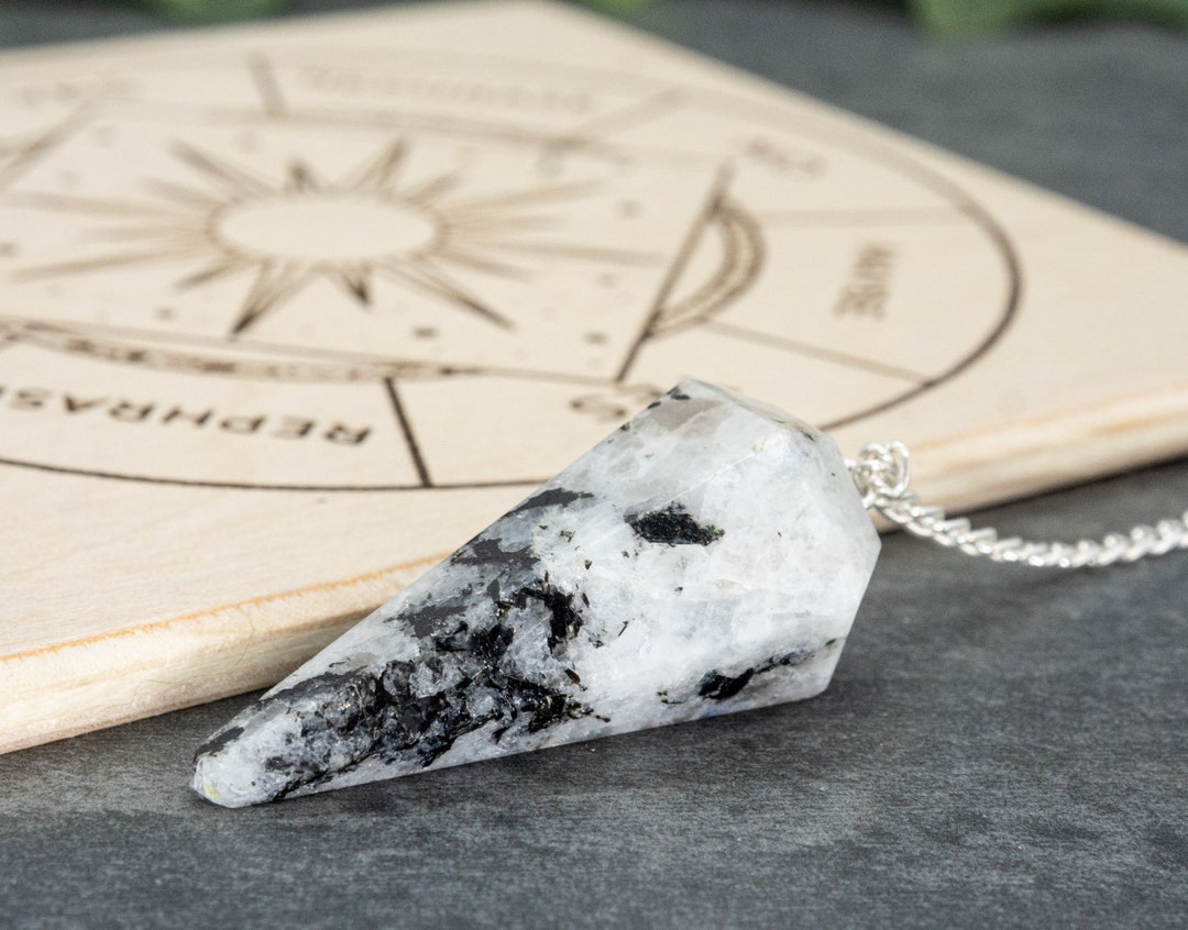 Rainbow Moonstone Pendulum and Boards for Dowsing and Divination - Etsy
