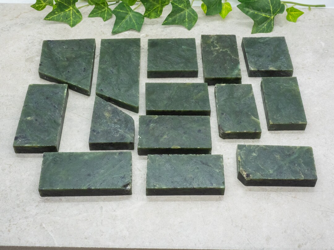 Canadian Nephrite Jade Thick Cut Rough Naural Cut Slab Lapidary ...