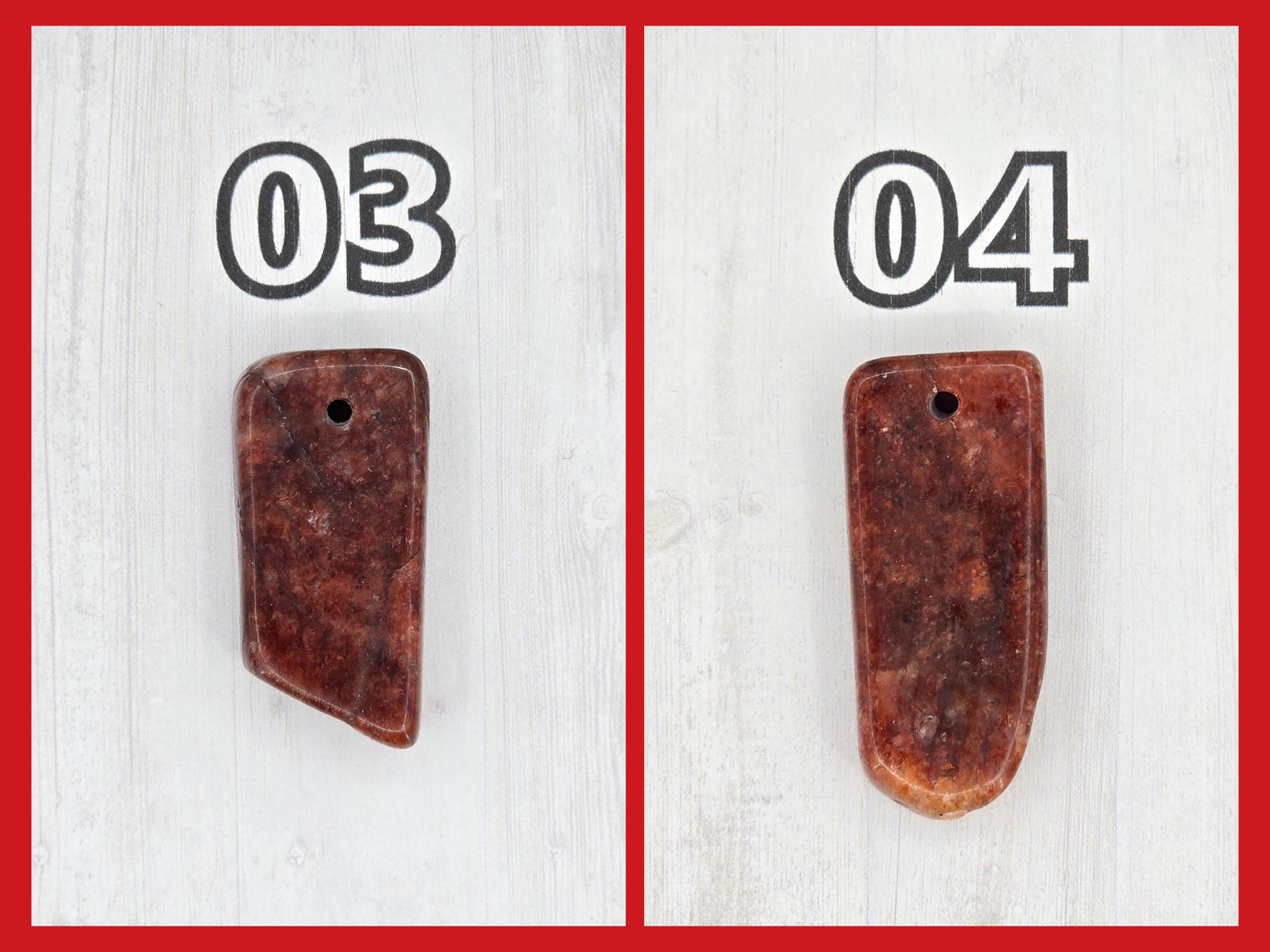 Canadian Red Healer Quartz Polished Pendant Necklaces With Cord of Your ...
