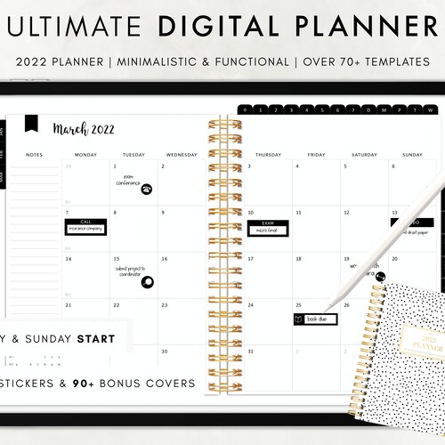 Undated Digital Planner for Goodnotes/notability Digital | Etsy